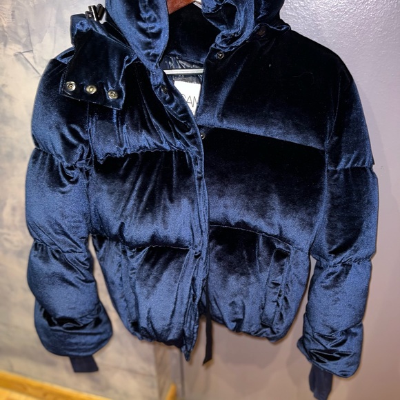 SAM. | Jackets & Coats | Sam Sophia Velvet Puffer Jacket | Poshmark